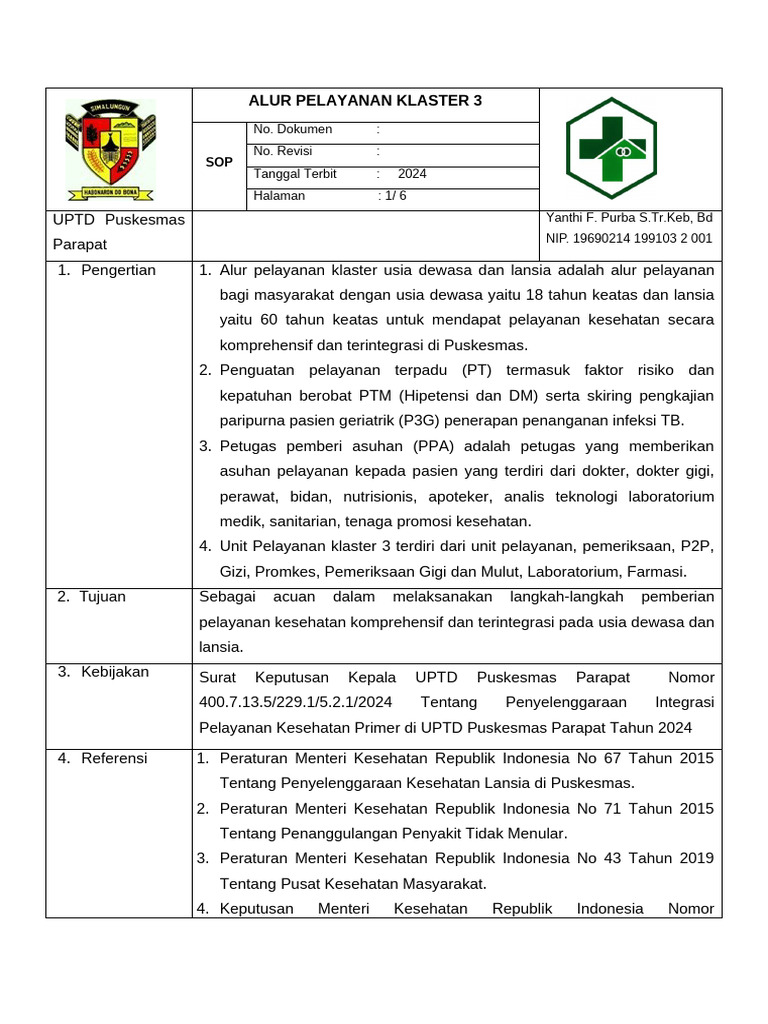 Alur Pelayanan Klaster 3 Puskesmas | PDF | Sains & Matematika