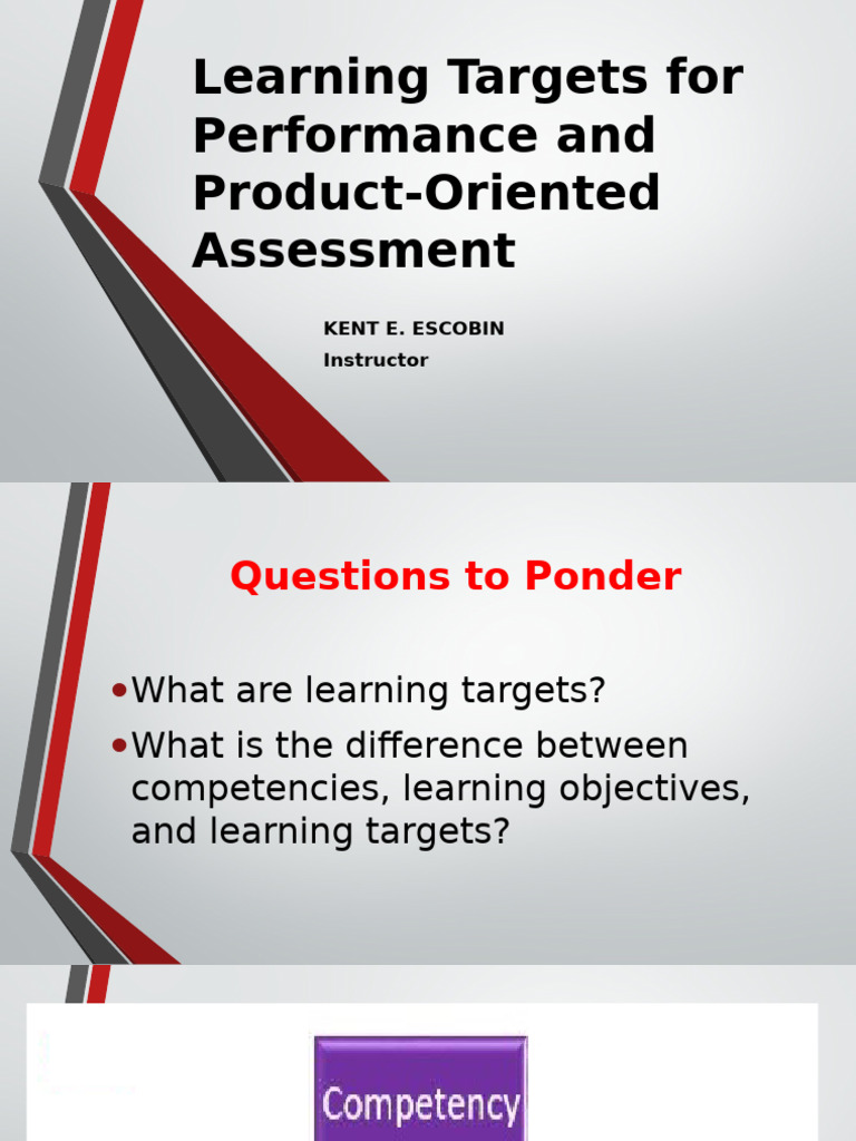 Learning Targets | PDF | Educational Assessment | Learning