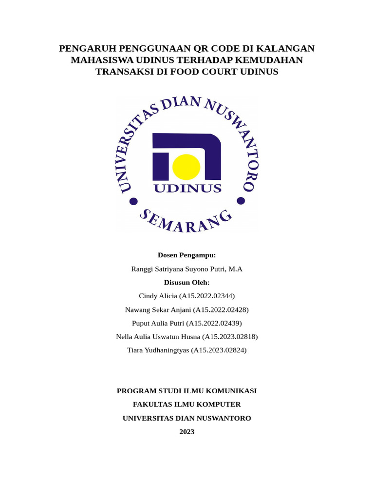 Karya Ilmiah Sistem QR Code (Kelompok Statistik) | PDF
