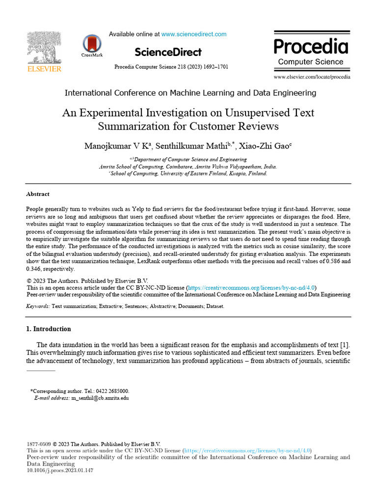 An Experimental Investigation On Unsupervised Text | PDF | Applied Mathematics | Cognitive Science