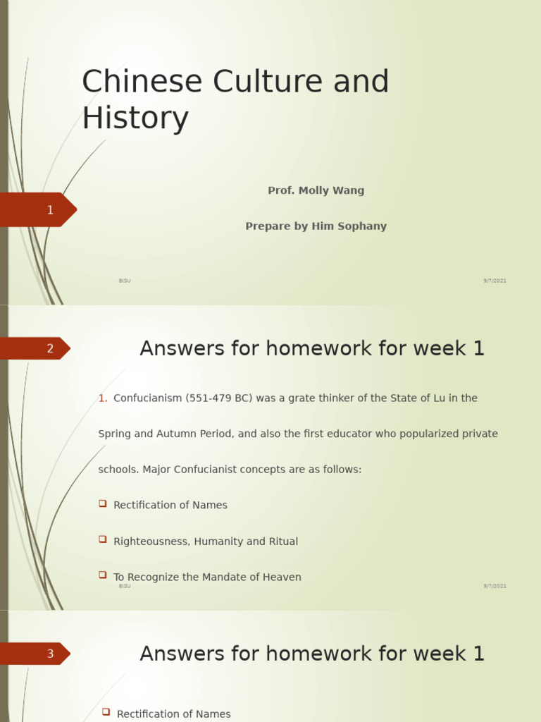 Homework of Week I | PDF | Confucianism | China