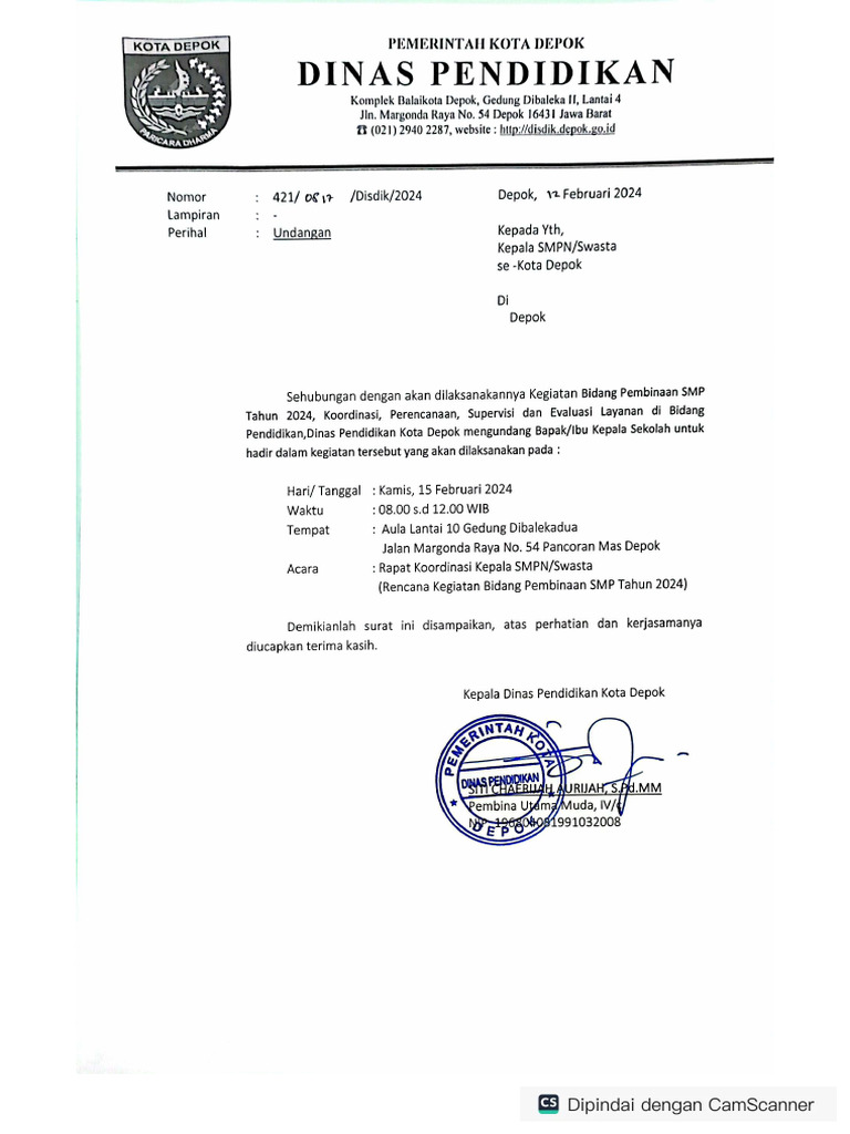 Undangan Rakor KS | PDF