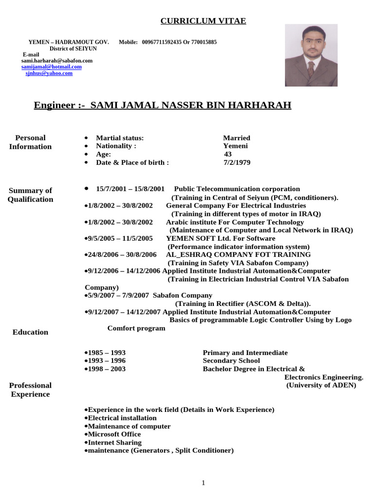 CV Eng. | PDF | Computing | Electrical Engineering