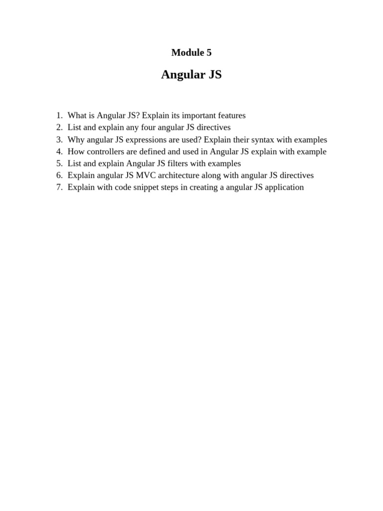Question Bank Module 5 | PDF