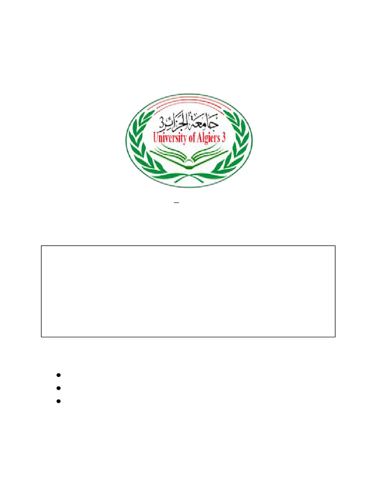 Uni Alger 3: Concept of Economics and Its Relationship With Other ...