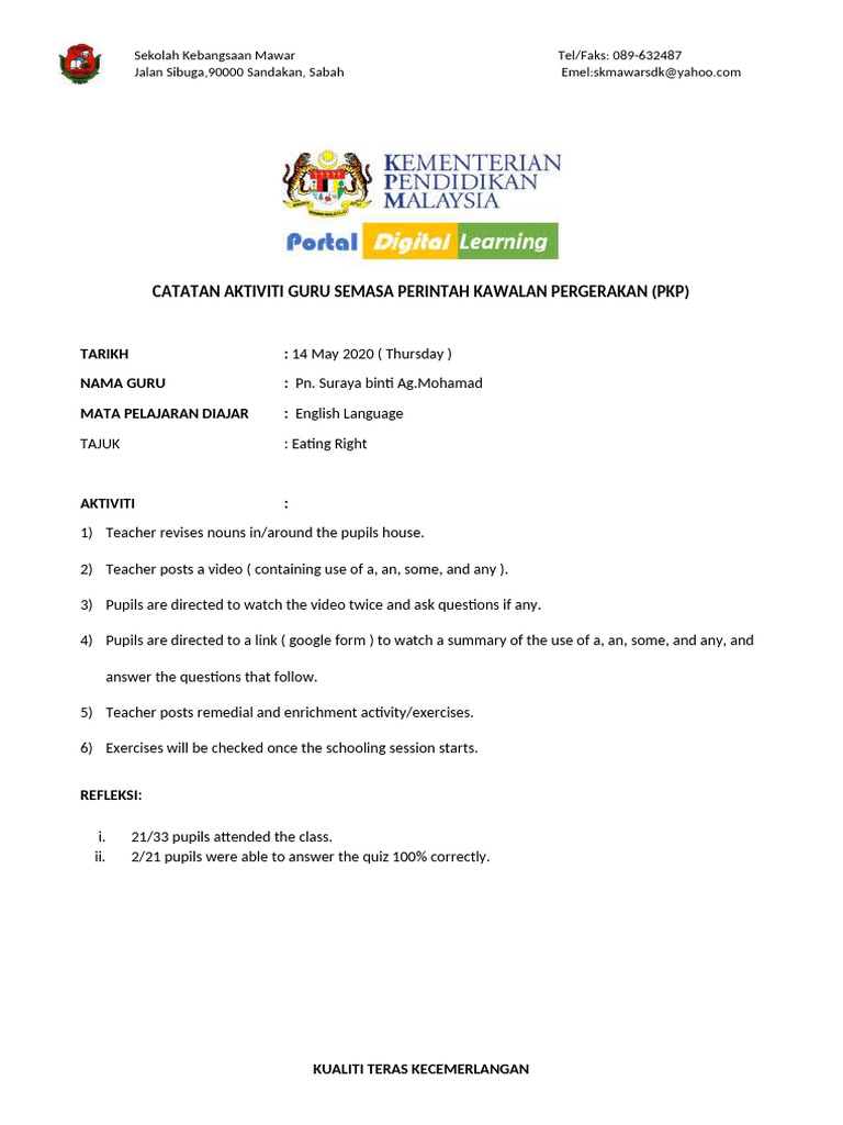 RPH PKP - Suraya | PDF | Career & Growth