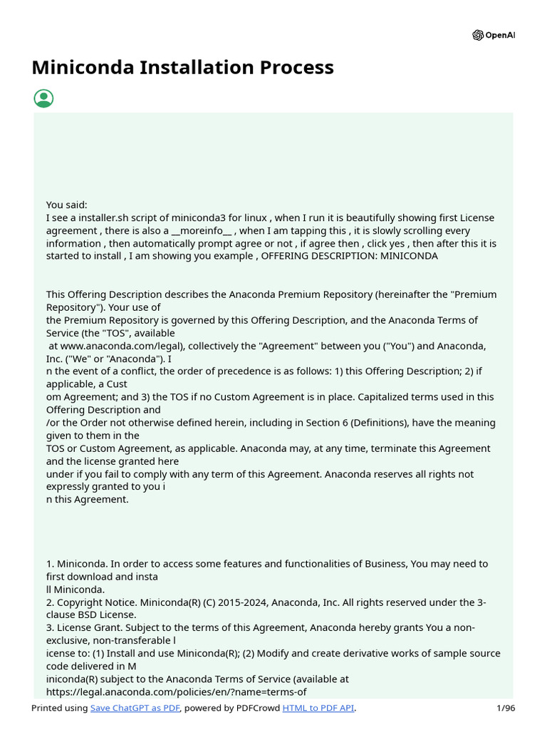 Miniconda Installation Process | PDF | Command Line Interface ...
