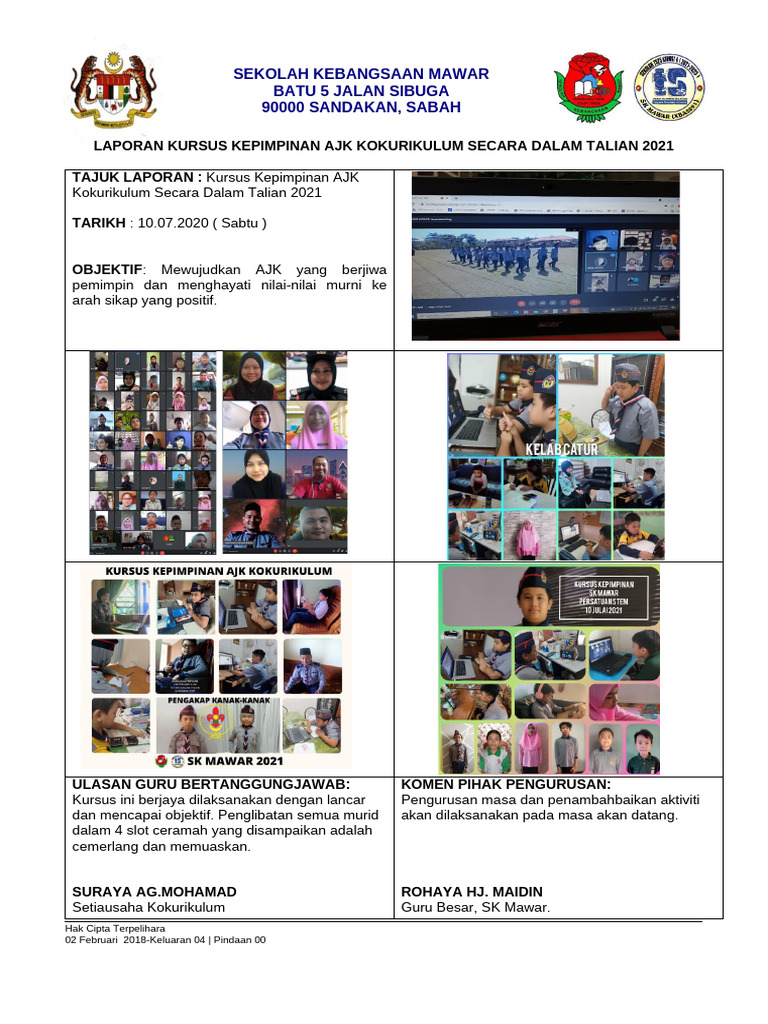 11 Laporan Aktiviti & Program Kokum | PDF