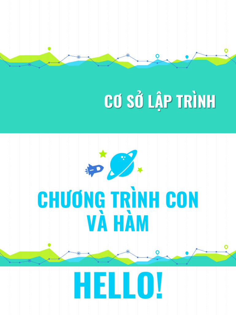 3 Chuong Trinh Con Va Ham | PDF
