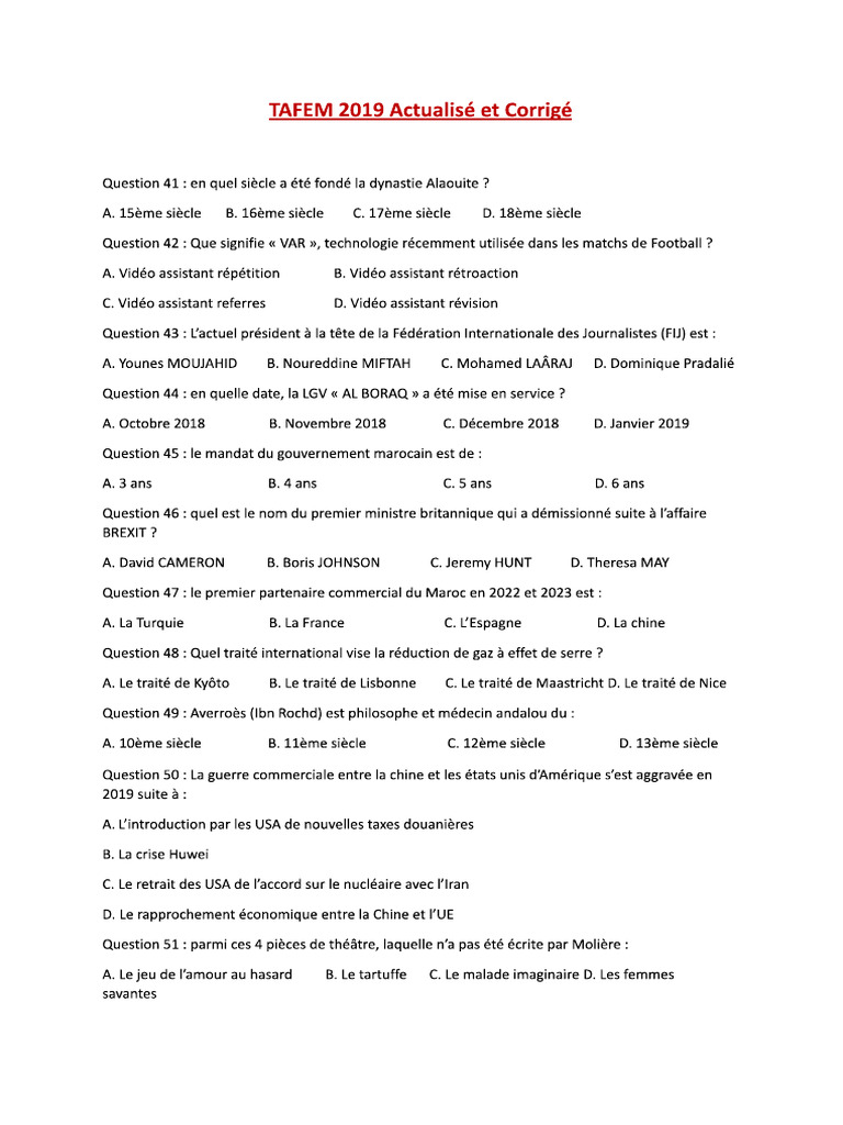 Tafem 2019 2021 | PDF