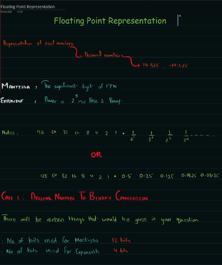 Floating Point Representation | PDF