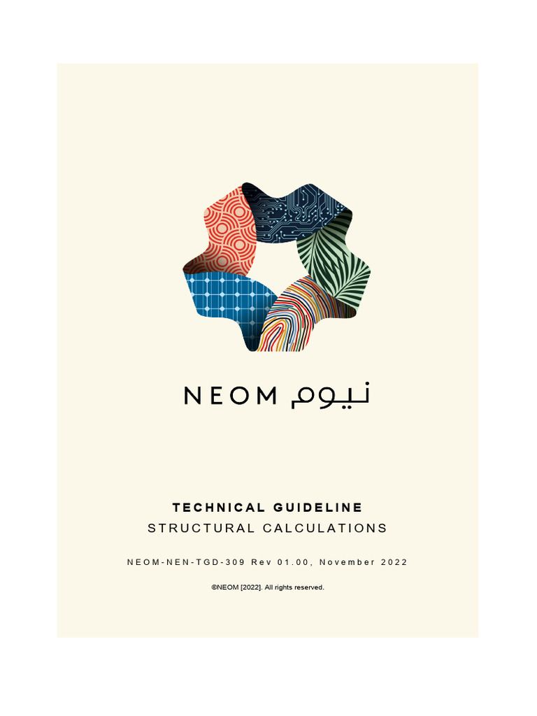 NEOM-NEN-TGD-309 - 01.00 - Structural Calculation Guidelines | PDF | Structural Load | Software