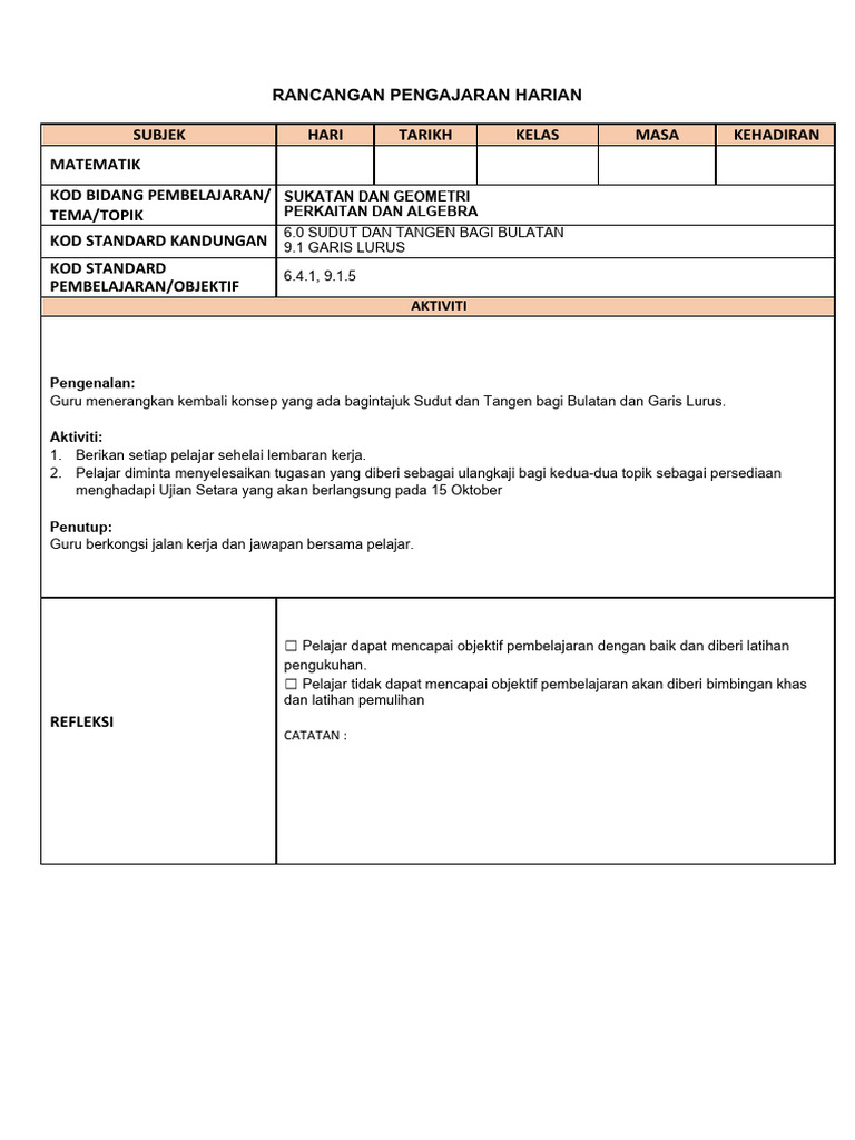RPH Ulangkaji Us1 | PDF | Seni