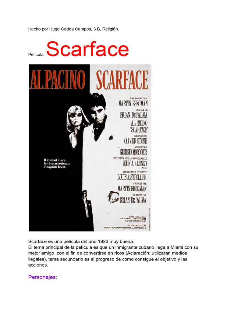 Samir y la ambición en Scarface | PDF