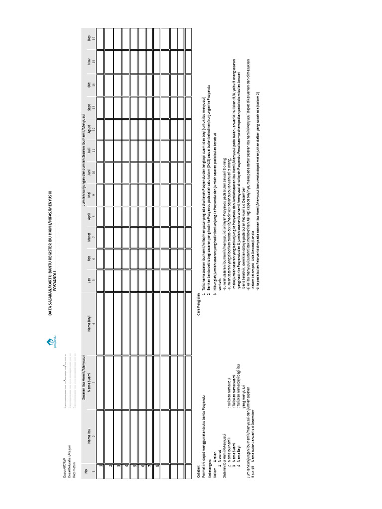 Form Posyandu - Skrining | PDF