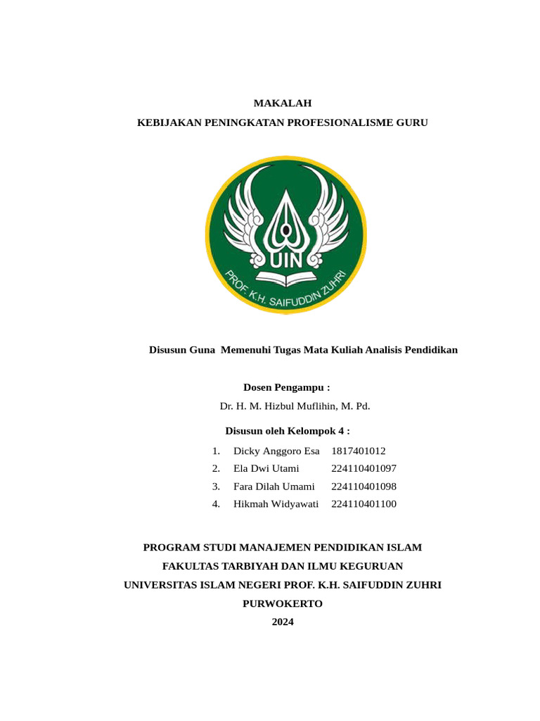 Makalah Kel 4 Analisis Kebijakan Pendidikan | PDF