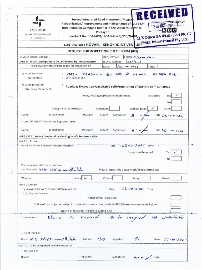 039 RFI 0+150 LHS REx | PDF