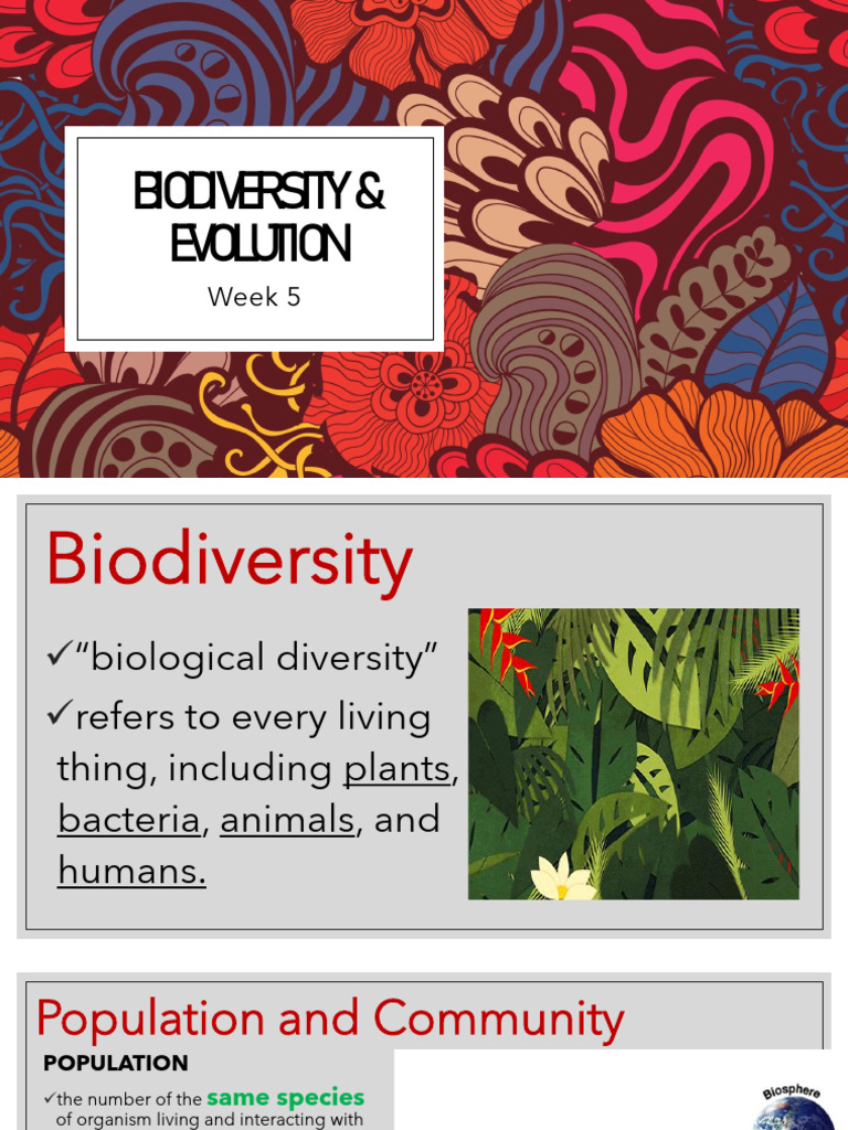 Biodiversity, Population Dynamics, and Extinction | PDF | Biodiversity ...