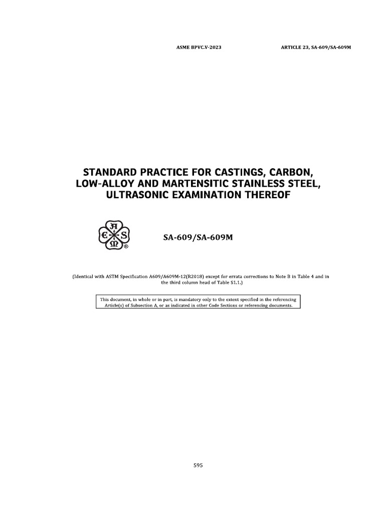 Astm A609 | PDF