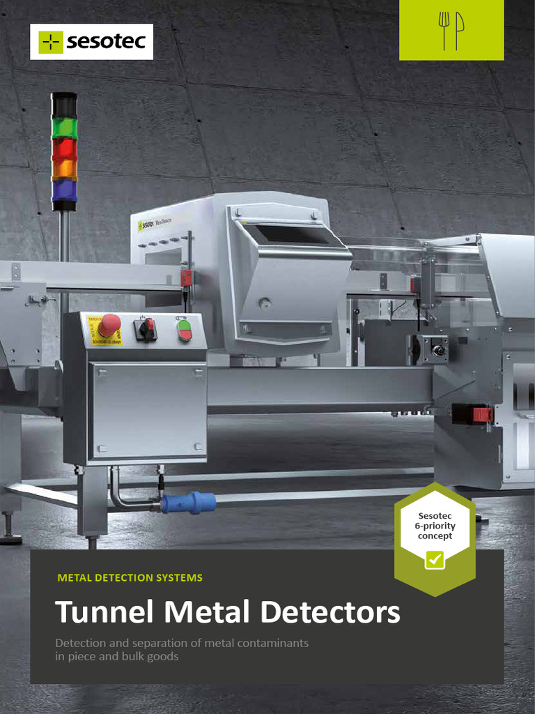 Sesotec Tunnel Metal Detector Overview | PDF | Metal Detector | Sensor
