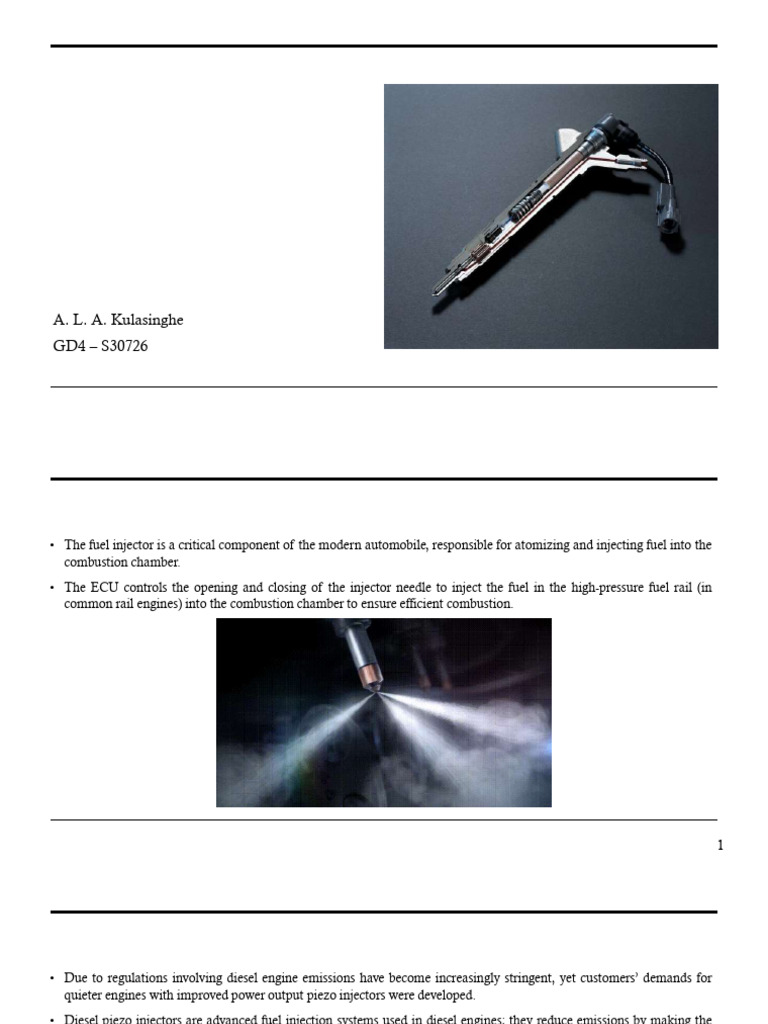 Piezo Injector Technology Overview | PDF | Fuel Injection ...