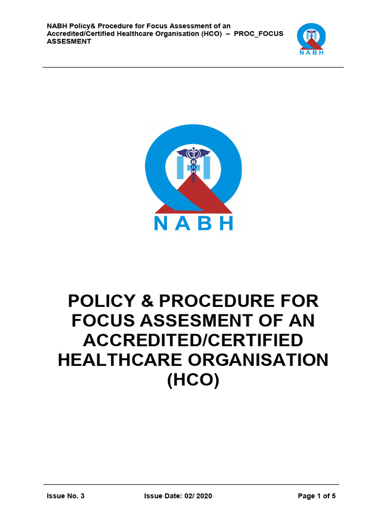 Policy For Focus Assessment | PDF
