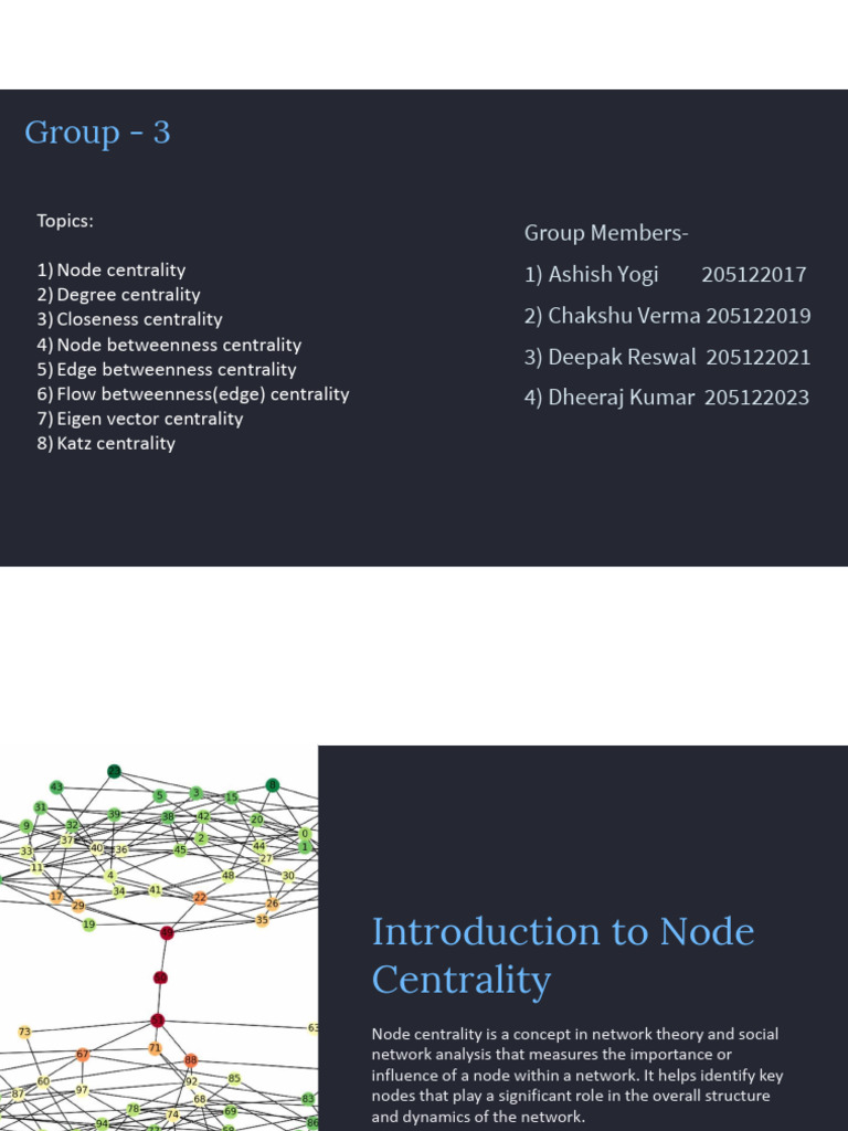 Centrality Measures Social Network Analysis | PDF | Vertex (Graph Theory) | Operations Research