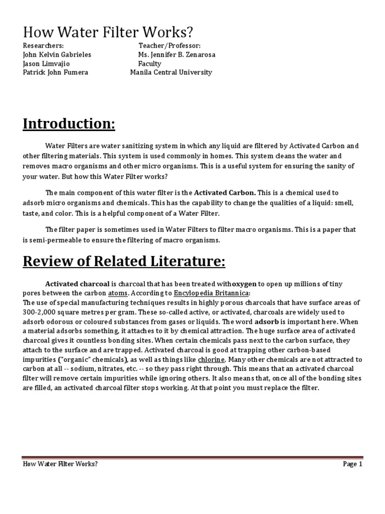 How Water Filter Works? | Filtration | Chemical Substances