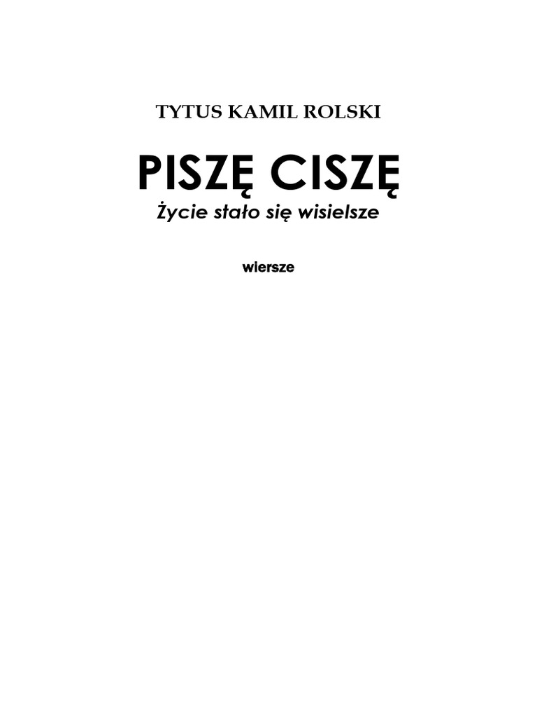 Pisze Cisze Tomik 2019 Finalny | PDF