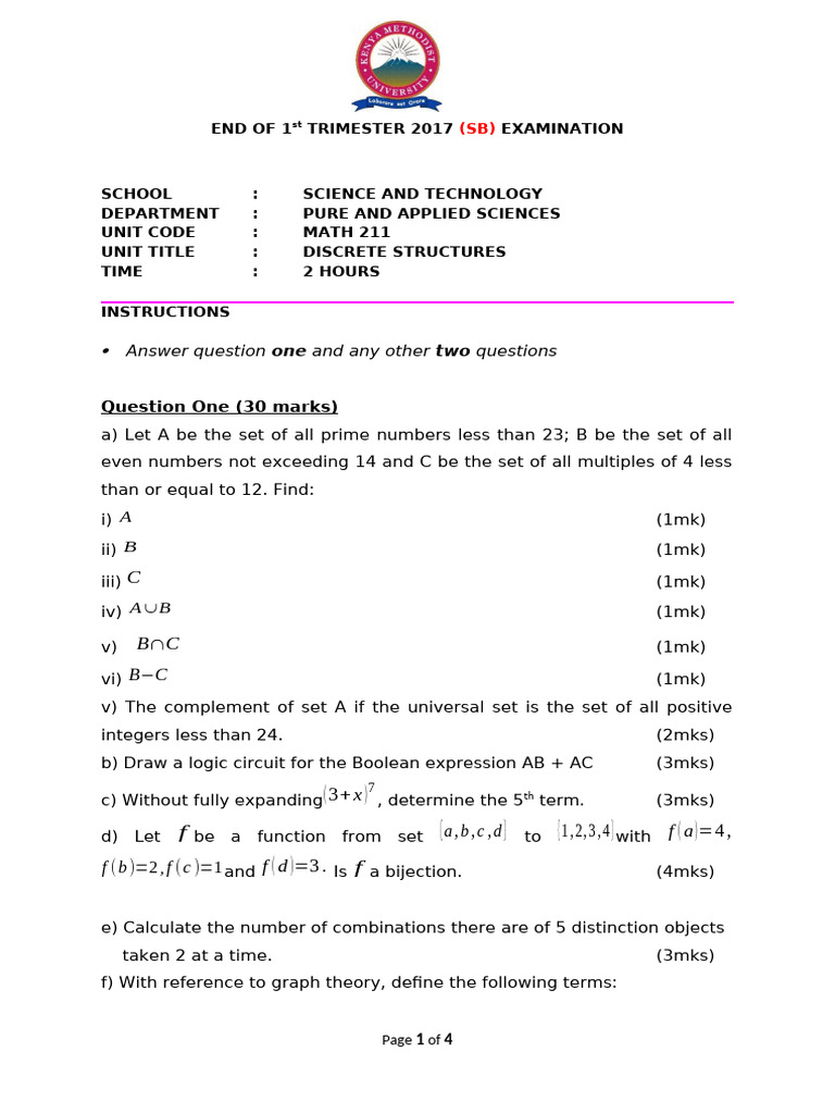 DISCRETE_STRUCTURES_(MATH_211)_1ST_TRIMESTER_2017 | PDF | Function ... DISCRETE_STRUCTURES_(MATH_211)_1ST_TRIMESTER_2017 | PDF | Function ...