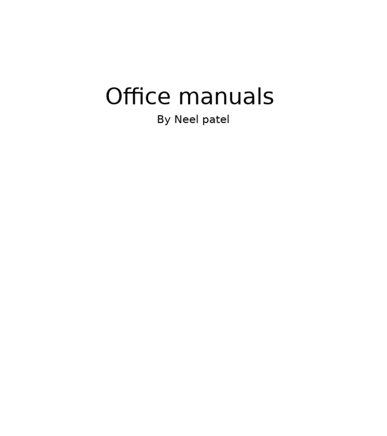 All Office Management Docs | PDF