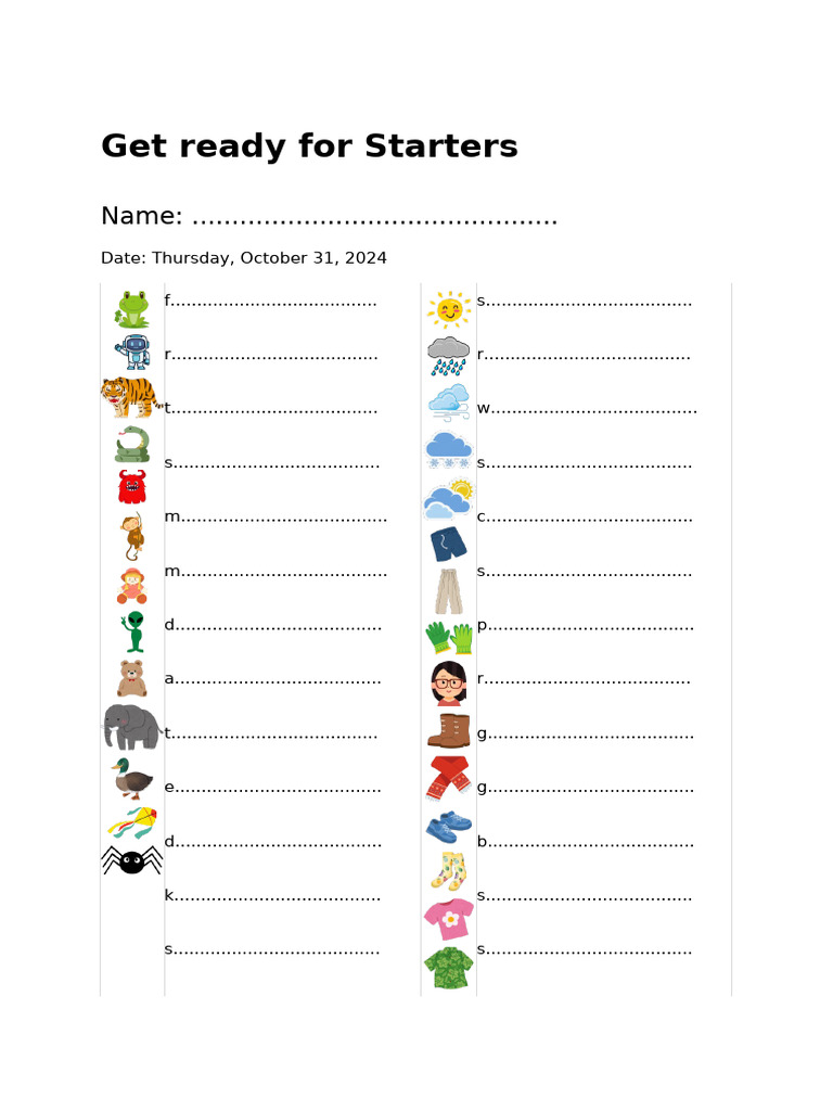 Starters Preparation Guide 2024 | PDF | Technology & Engineering