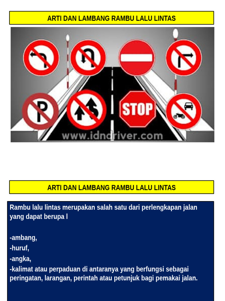 Rambu-Rambu Lalu Lintas (B.inonesia Hal.72) | PDF