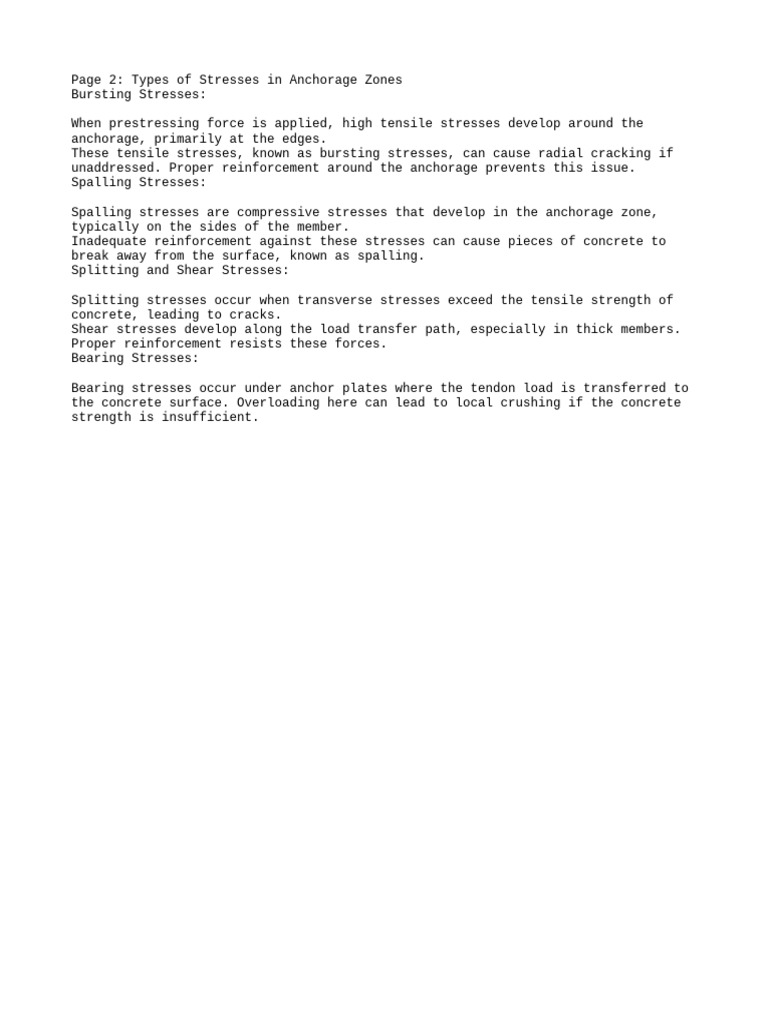 Anchorage Zone Design Page 2 | PDF