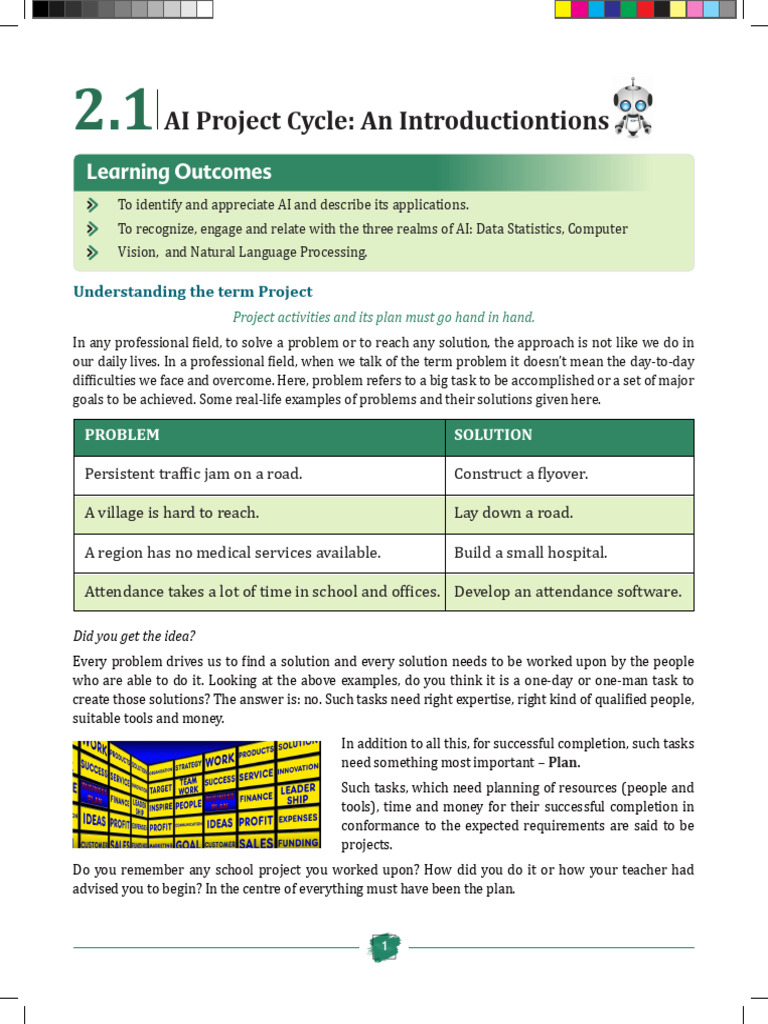 Unit 2a AI Project Cycle | PDF | Artificial Intelligence | Intelligence ...