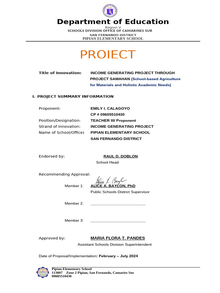 My-Innovation IGP Project SAMAHAN | PDF