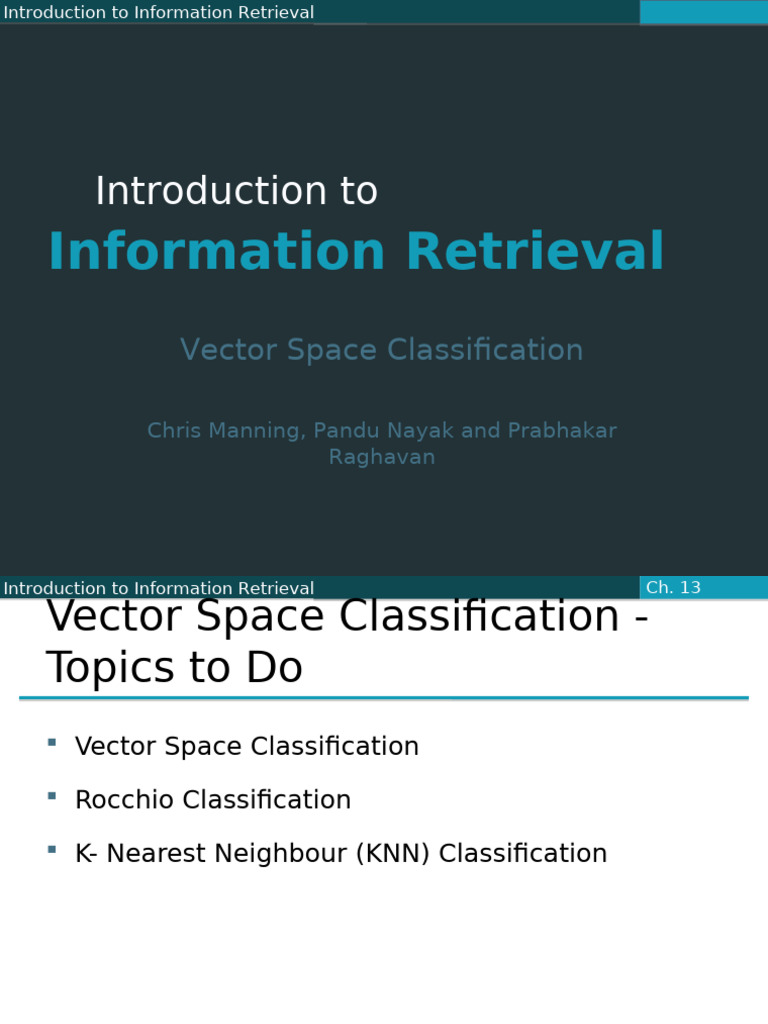 Vector Space Classification | PDF | Machine Learning | Artificial ...