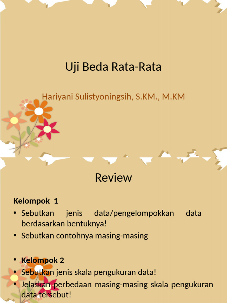 04 Uji Beda Rata-Rata | PDF