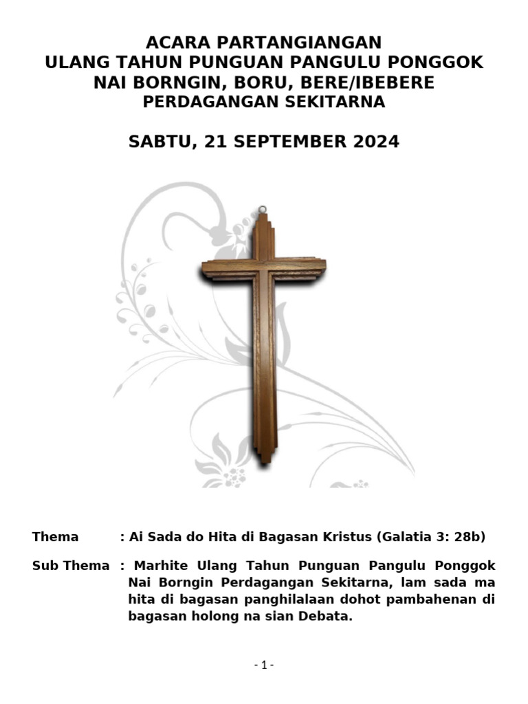 FIX Acara Ulangtahun 2024 | PDF | Agama & Spiritualitas