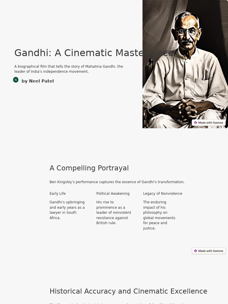 Gandhi: A Cinematic Masterpiece Review | PDF | Mahatma Gandhi | Nonviolence