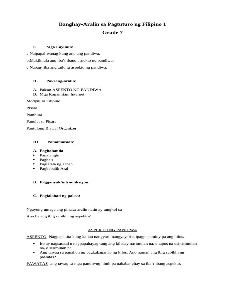 Lesson Plan Major 5 2 | PDF