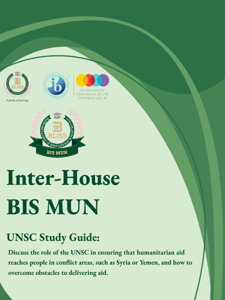 Unsc Myp 4 - DP 1 Study Guide | PDF | Humanitarian Aid | United Nations Security Council