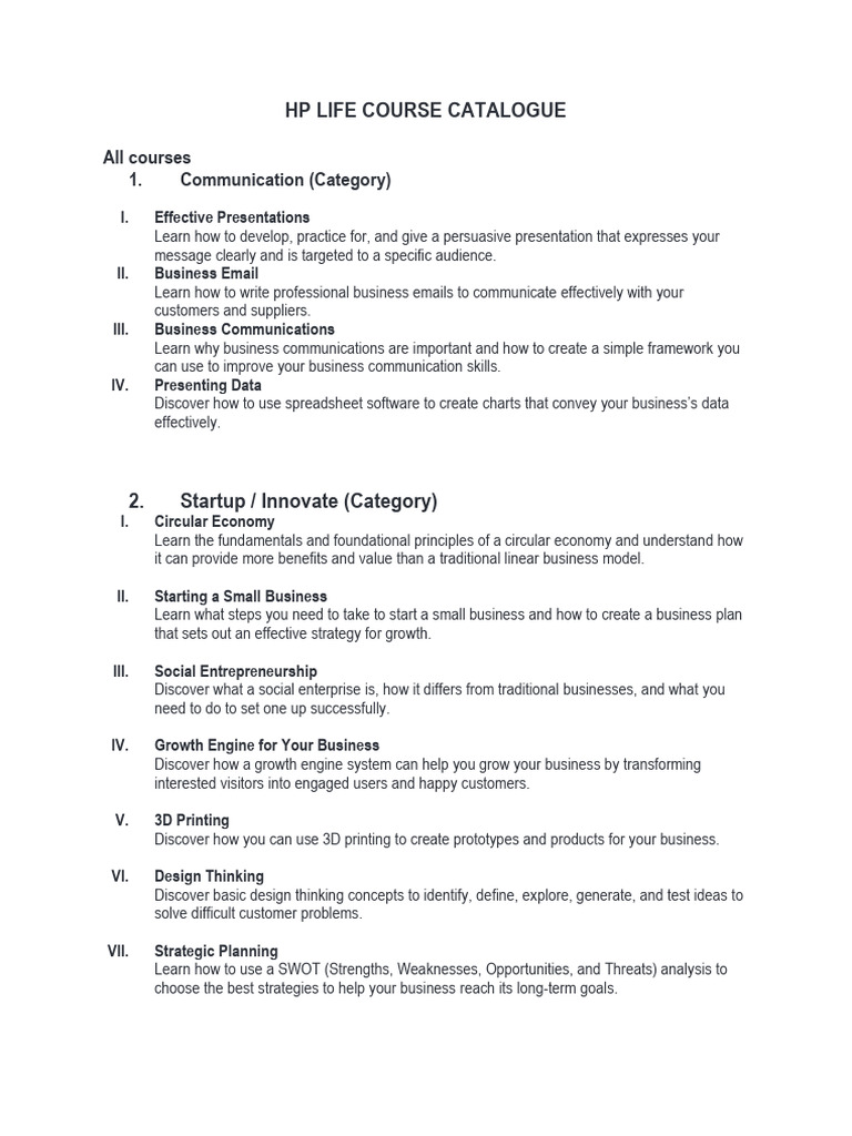 Entrepreneur Skills Course Guide | PDF | Sales | Customer Relationship ...