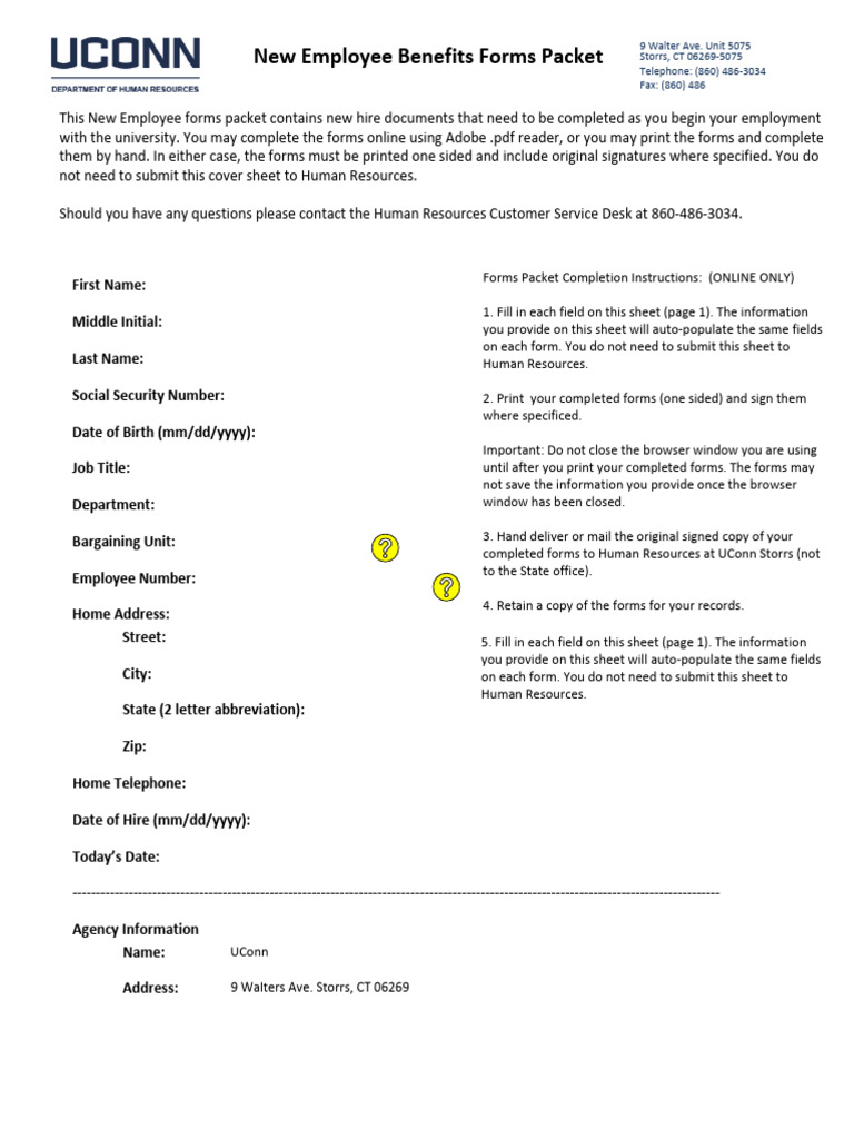 New Employee Benefits Form | PDF | Employment | Social Security (United ...