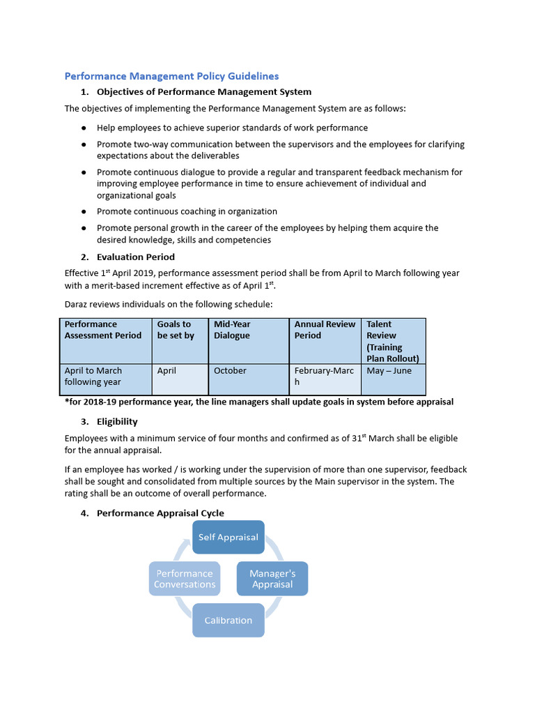 Performance Management Guidelines - 13th March | PDF | Performance ...