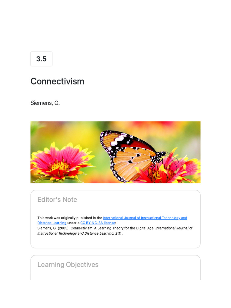 Connectivism | PDF | Constructivism (Philosophy Of Education ...