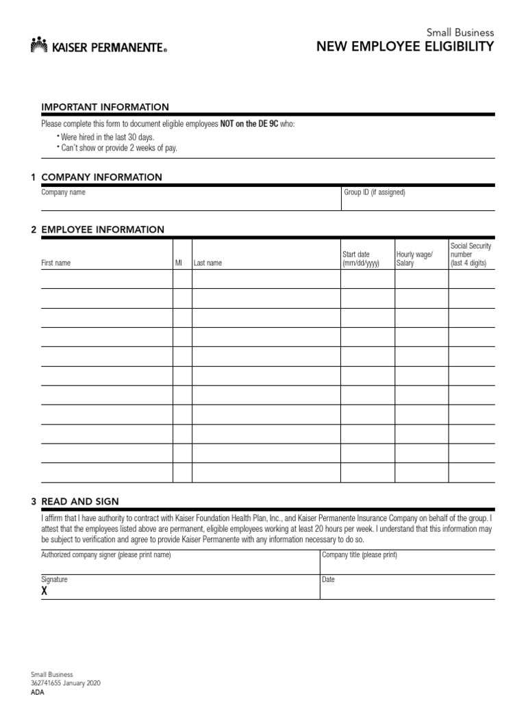 New Employee Eligibility Form | PDF