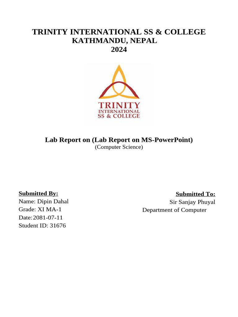 Lab Report Cover Page 2 | PDF | Art