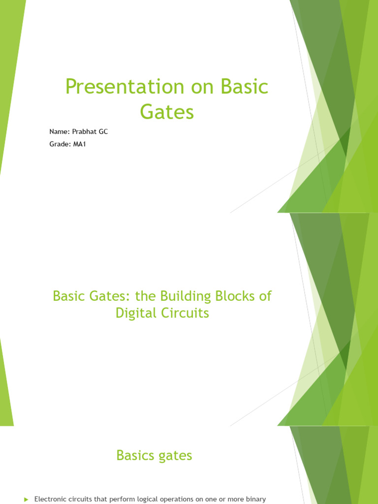 Understanding Basic Logic Gates | PDF
