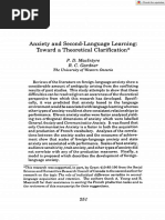 Foreign Language Classroom Anxiety: Elaine K. Horwitz, Michael B ...